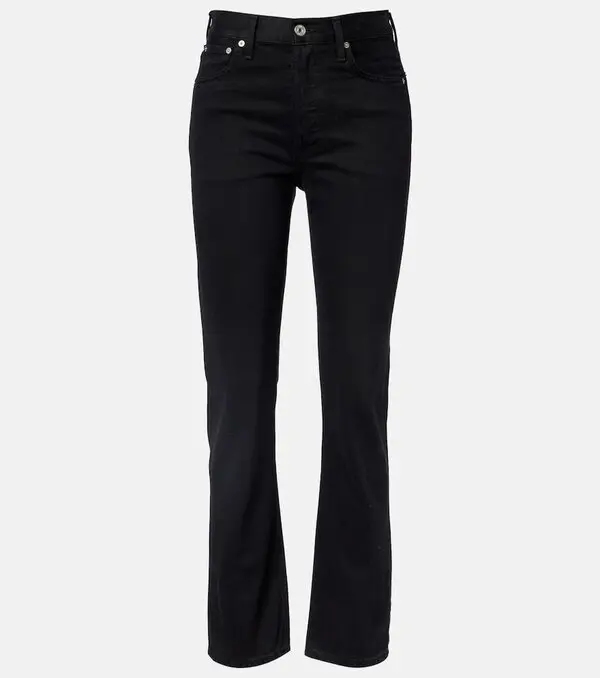 Citizens Of Humanity Blaine High-rise Straight Jeans In Barrister - Black