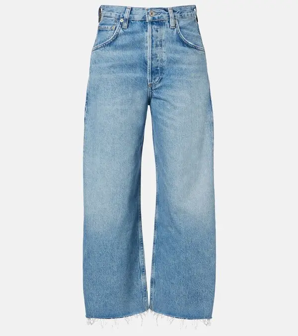 Citizens Of Humanity Ayla Cropped Wide-leg Jeans - Blue