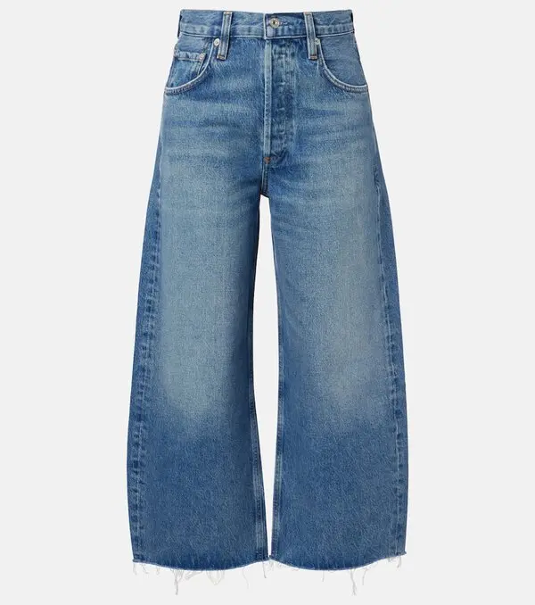 Citizens Of Humanity Ayla Cropped Wide-leg Jeans - Blue