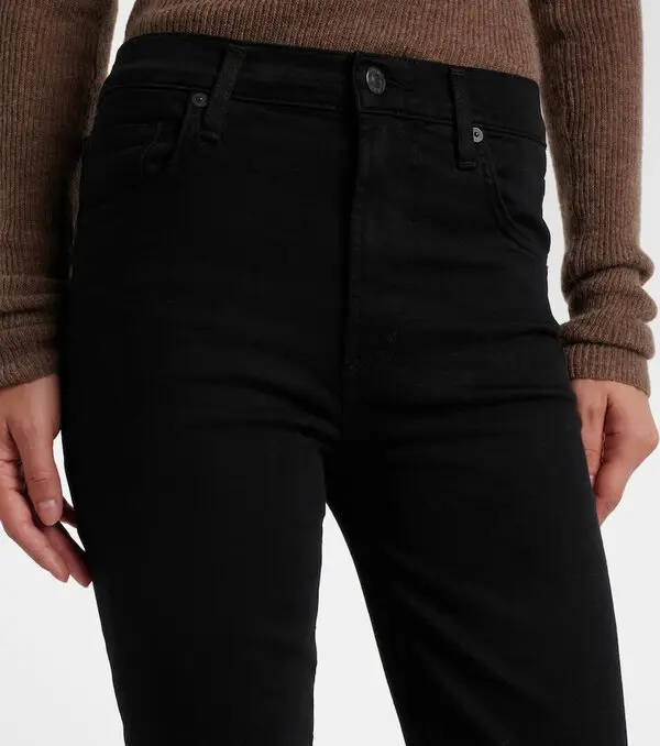 Citizens Of Humanity Isola Mid-rise Bootcut Jeans - Black
