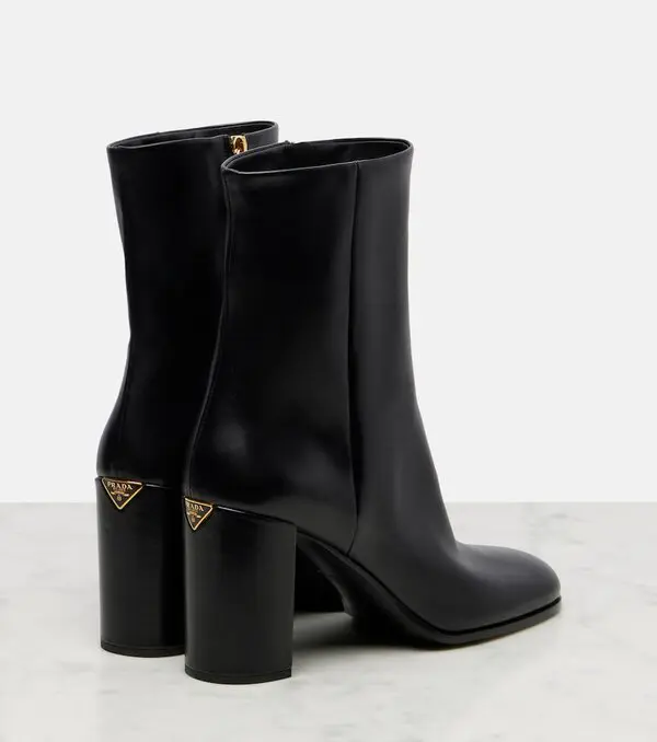 Prada Leather Ankle Boots