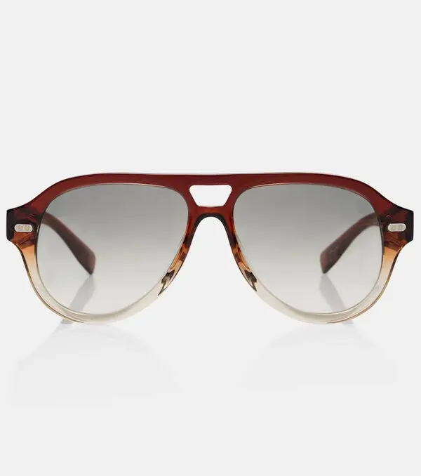Brunello Cucinelli Aviator Sunglasses - Brown