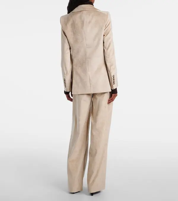 Veronica Beard Sevyn Double-breasted Cotton-blend Corduroy Blazer - Beige
