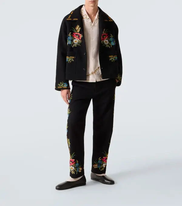 BODE Beaded Aquitaine Embellished Wool Jacket
