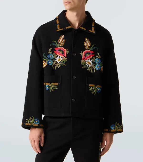 BODE Beaded Aquitaine Embellished Wool Jacket