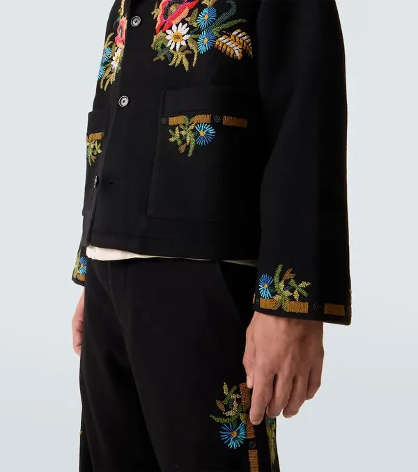 BODE Beaded Aquitaine Embellished Wool Jacket