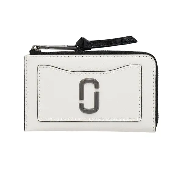 Marc Jacobs The Top Zip Multi Wallet /whit - Black