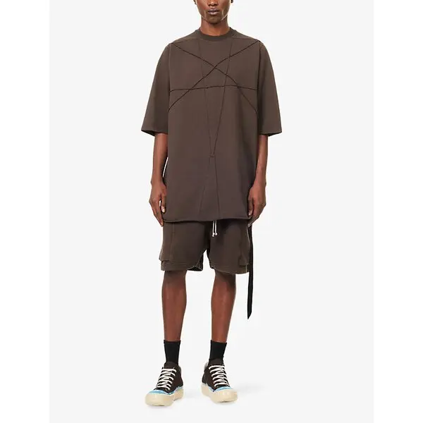 Rick Owens Cargobela Drawstring Cotton-jersey Shorts