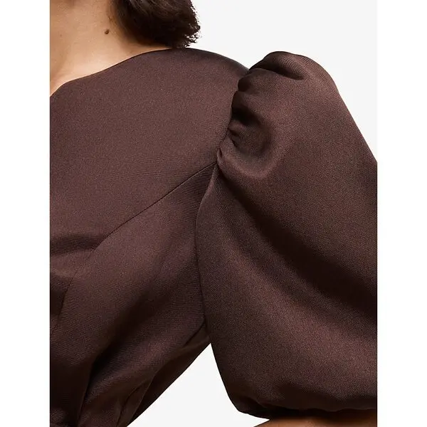 PHASE EIGHT Ivy Puff-sleeve Satin Top