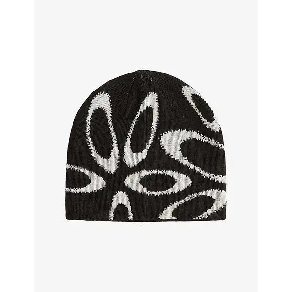 Oakley Ellipse Graphic Knitted Beanie - Black/white