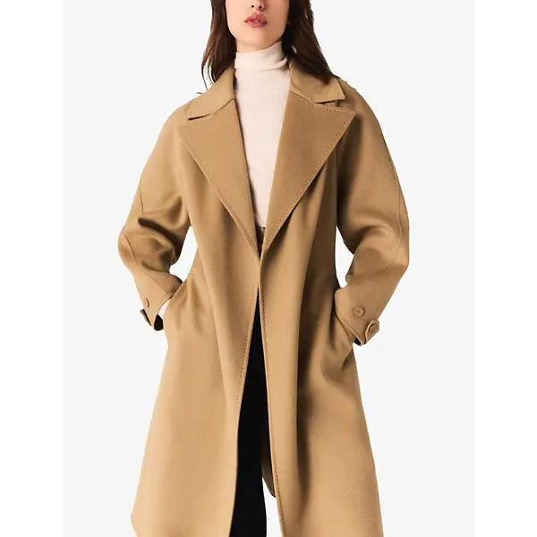 Maje Double-faced Relaxed-fit Wool-blend Coat