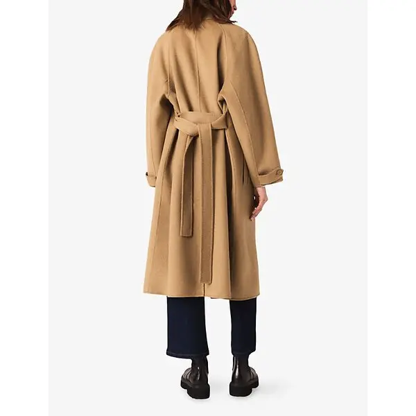 Maje Double-faced Relaxed-fit Wool-blend Coat
