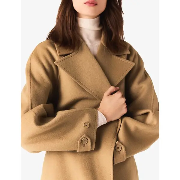 Maje Double-faced Relaxed-fit Wool-blend Coat