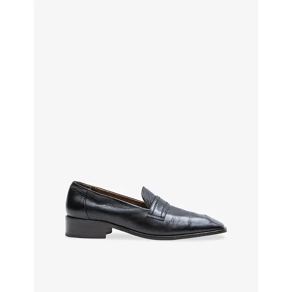 JOSEPH Square-toe Leather Loafers