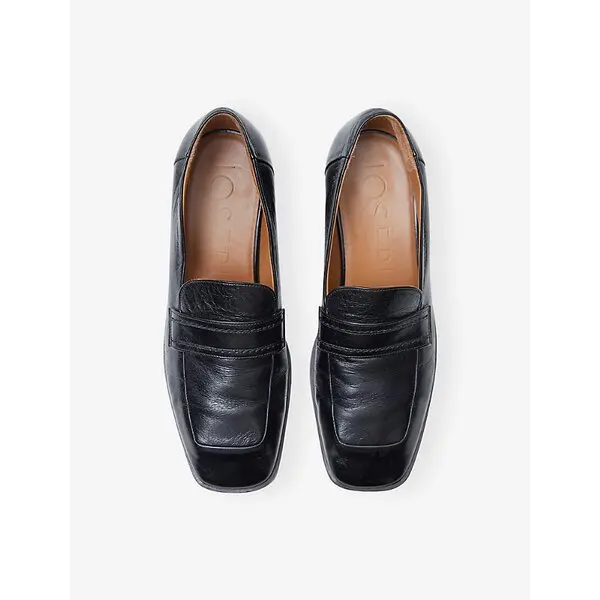 JOSEPH Square-toe Leather Loafers