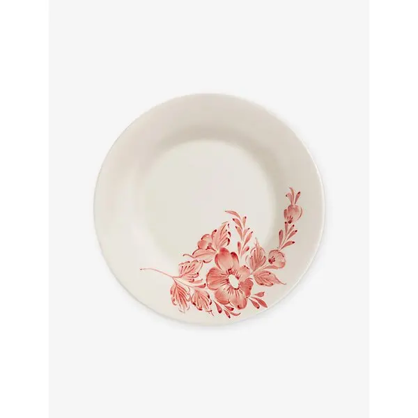 ANNA + NINA Whimsical Rose Earthenware Dinner Plate 27cm - Red
