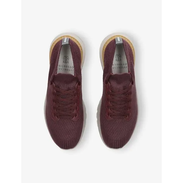 Brunello Cucinelli Branded Knitted Trainers