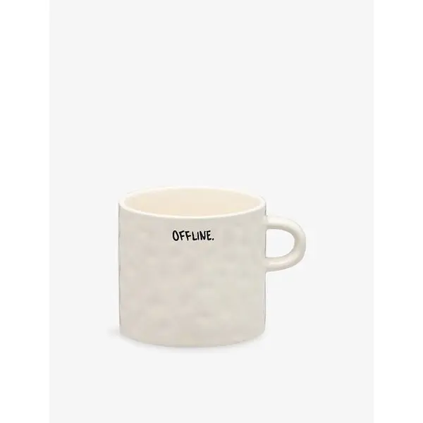 ANNA + NINA Offline Textured Ceramic Mug 9cm - Black