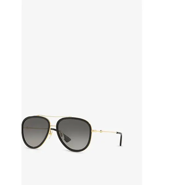 Gucci Gg0062s Pilot-frame Sunglasses