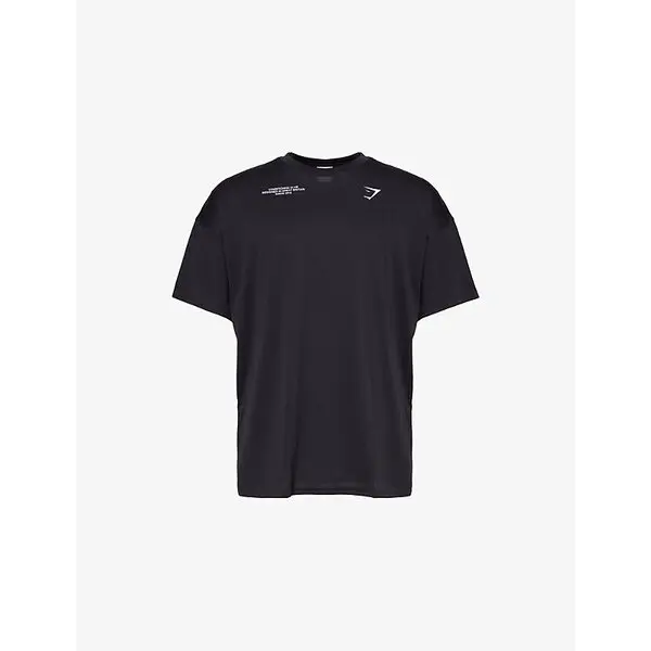 GYMSHARK Conditioning Club Oversized Jersey T-shirt - Gs Black