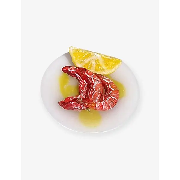 INTRONA Shrimp Plate Wax Candle - White Yellow Orange Red