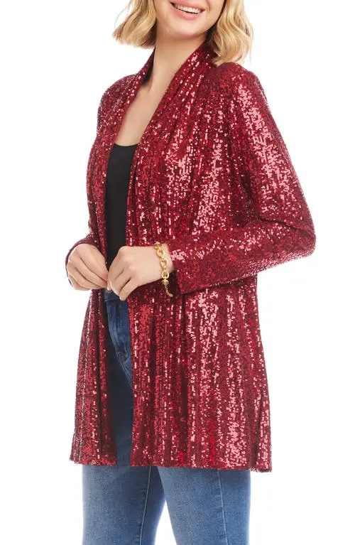 Karen Kane Sequin Open Front Jacket