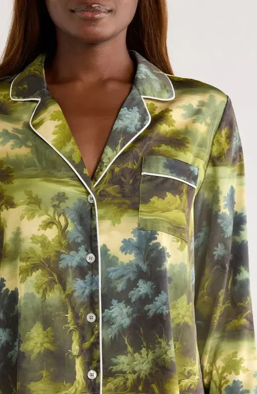 KILO BRAVA Printed Long Sleeve Sleep Shirt