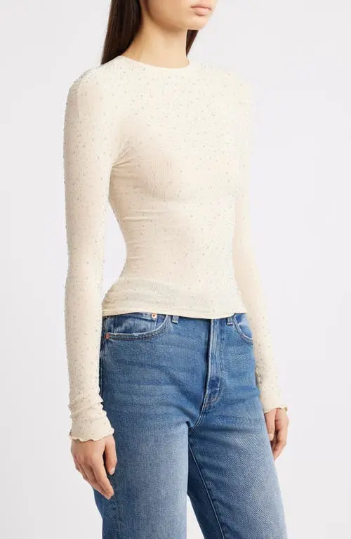 Free People Night Sky Studded Rib Top