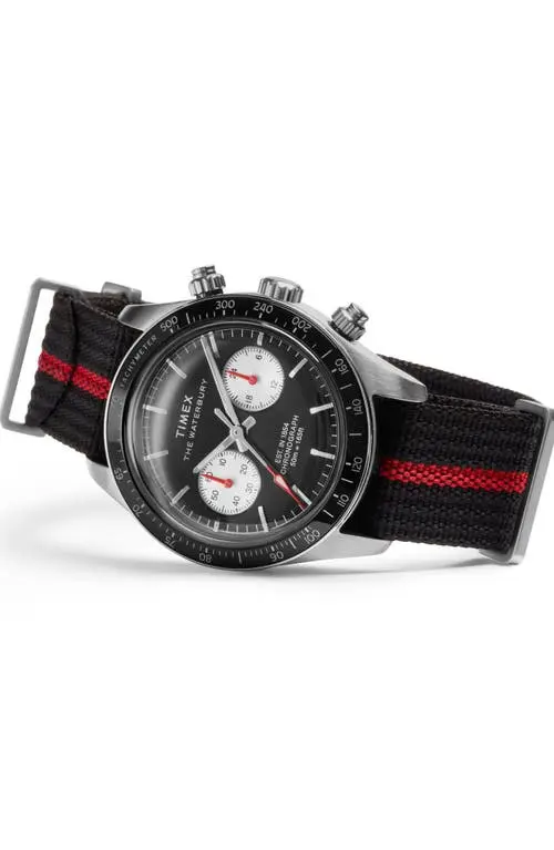 TIMEX® Waterbury Heritage Chronograph Strap Watch - Black