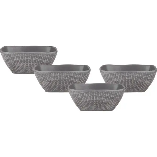 STONE + LAIN Olivia Stoneware 4-piece Bowl Set - Gray