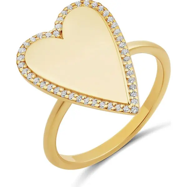 SHYMI Pavé Heart Ring - Gold