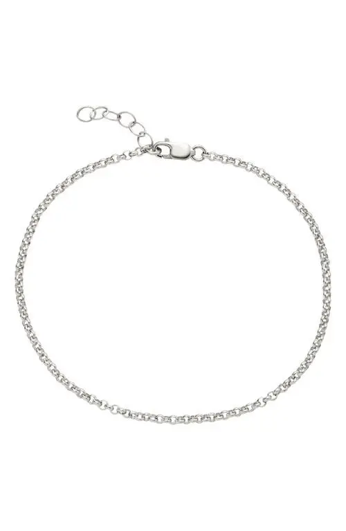 MADE BY MARY Rolo Chain Bracelet - Silver