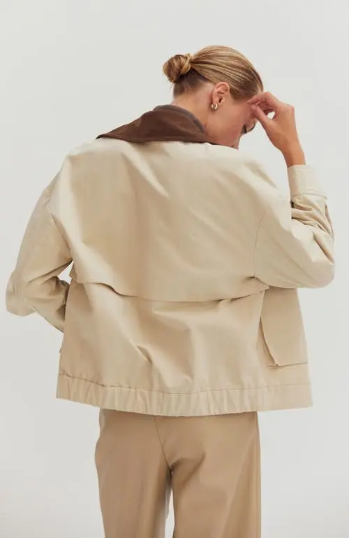 CRESCENT Contrast Collar Canvas Barn Jacket