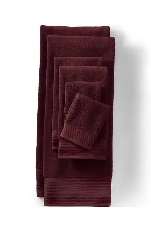 LANDS' END Premium Supima Cotton Towel - Royal Burgundy