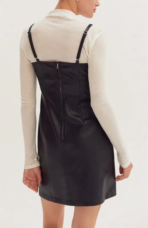 CRESCENT Faux Leather Mini Dress