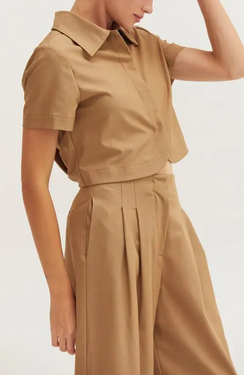 CRESCENT Cropped Blazer Top