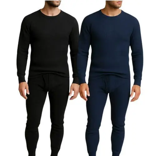 BENBEN 2 Pack Thermal Set 4 Piece Top And Bottom Full Sets - Black/navy