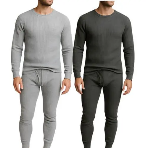 BENBEN 2 Pack Thermal Set 4 Piece Top And Bottom Full Sets - Grey/charcoal