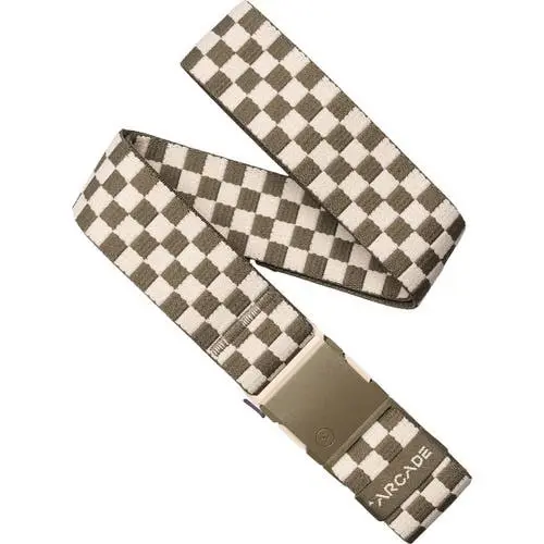 ARCADE Checkerboard Print Belt - Crocodile/khaki