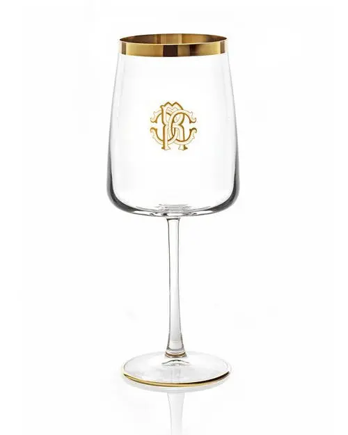 Roberto Cavalli Classic Water Goblet - Gold
