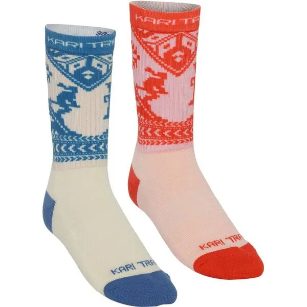 Kari Traa Puffin Crew Socks 2-pack - Heat