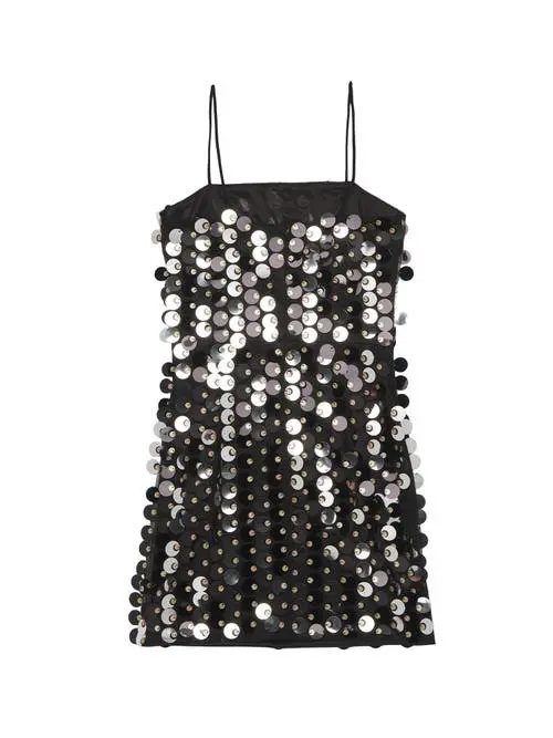 THEME Davie Disco Sequin Dress
