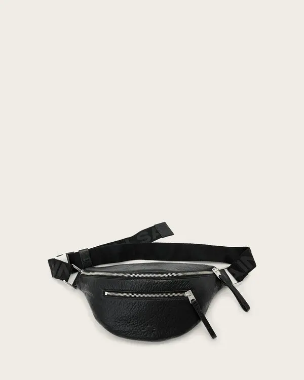 ALLSAINTS Itoko Leather Bum Bag - Black