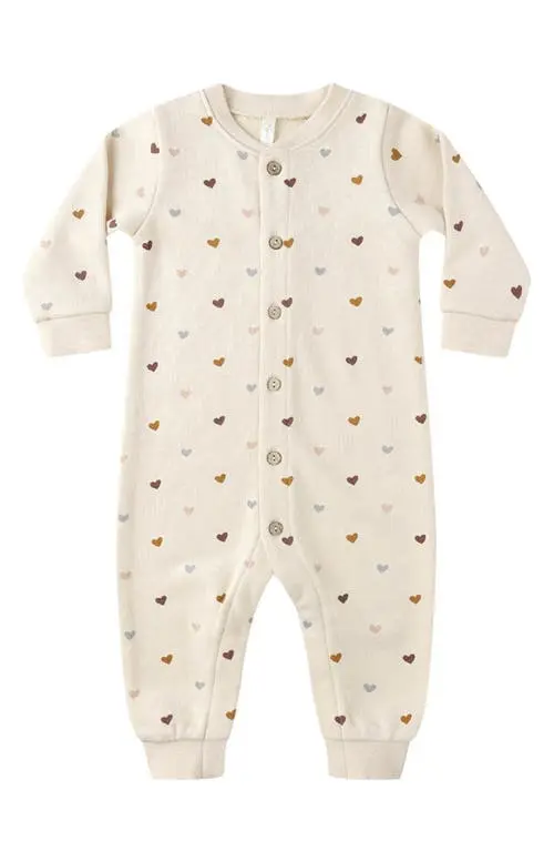 RYLEE + CRU Heart Print Romper - Antique