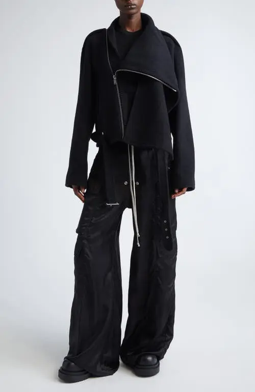 Rick Owens Concordians Cashmere Crop Flight Jacket