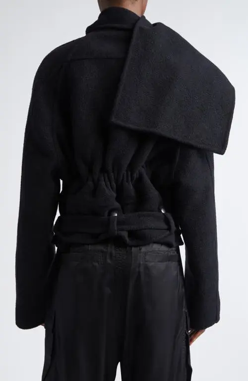 Rick Owens Concordians Cashmere Crop Flight Jacket
