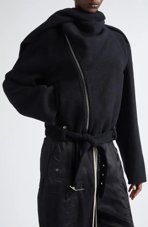 Rick Owens Concordians Cashmere Crop Flight Jacket
