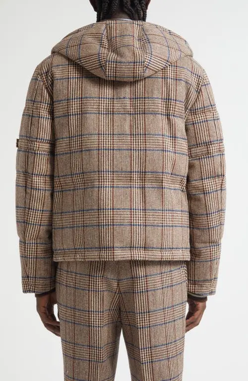 Thom Browne Hunting Wool Tweed Down Bomber Jacket