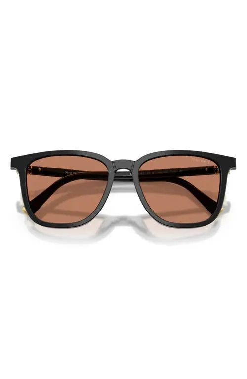 Miu Miu 53mm Square Sunglasses - Black/brown