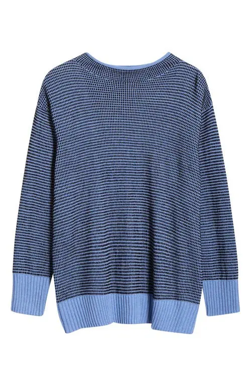 NIC+ZOE Pixel Knit Mock Neck Sweater